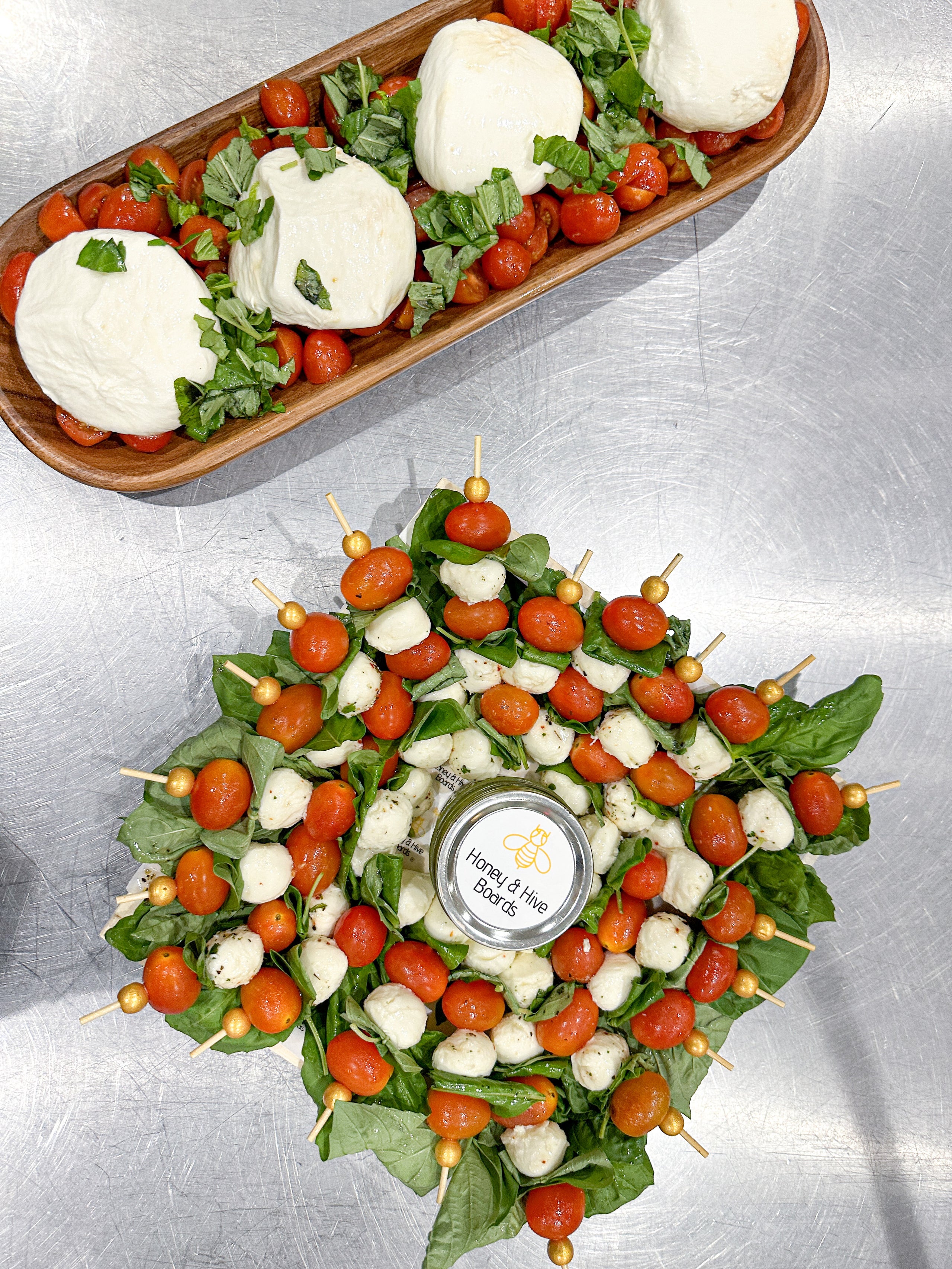 The Caprese Skewers Board | Honey and Hive Boards